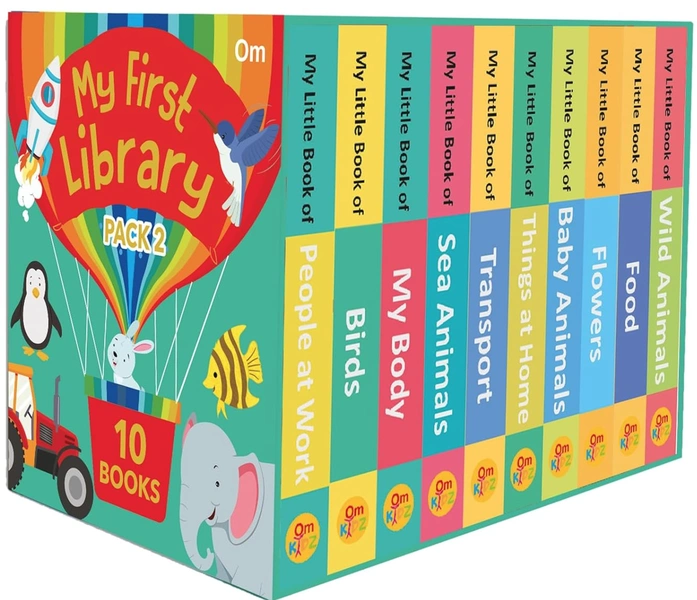 My First Library: Boxset of 10 Board Books for Kids Pack by Om Books ...