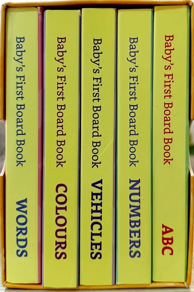 Solimo Board Books Set of 5 books (Colours, ABC, Numbers, Fruits ...