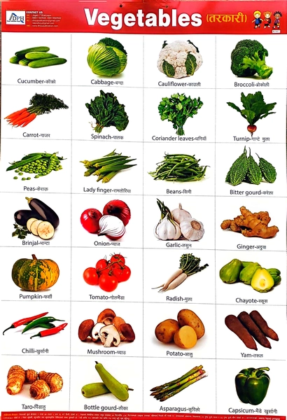 Nepali Children's Chart - Fruits and Vegetables by Dhoju | ISBN ...